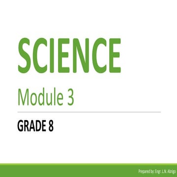 Grade 8 Science Module 3 | PDF