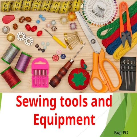 Sewing Tools and Equipment | PPTX