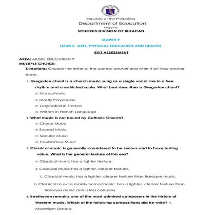Grade 9- Exit Assessment in MAPEH.docx