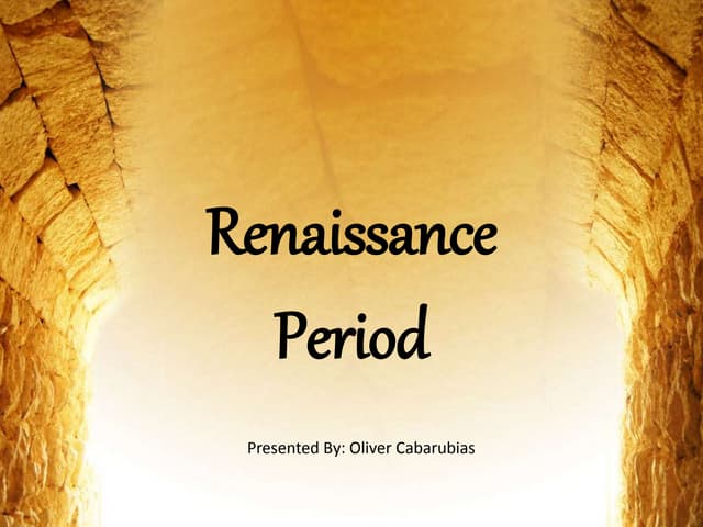 panahon ng renaissance | PPTX