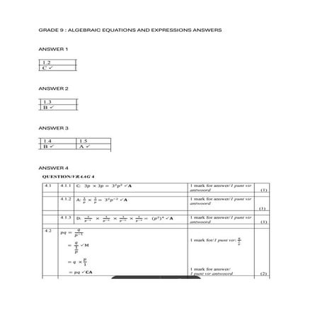 GRADE 9 ALGEBRAIC PRACTICE PAPER ANSWERS.pdf
