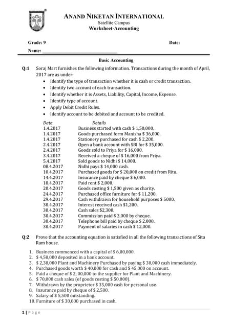 Basic accounting notes | PDF