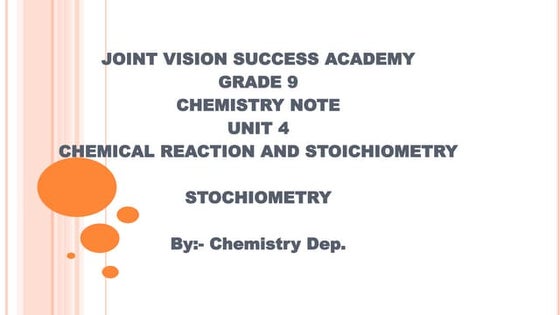 Stoichiometry cheat sheet | PDF | Chemistry | Science