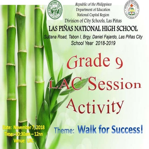 Grade 9 lac session activity | PPTX