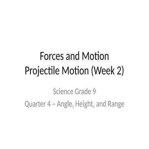 Projectile Motion at an Angle || Grade 9 Physics || Physics Notes | PPTX
