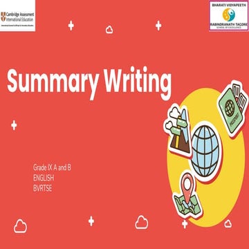 Grade 9 Summary Writing Notes and MS.pdf
