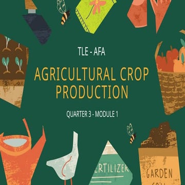 Agricultural Crop Production (AFA) GRADE-9 | PPTX