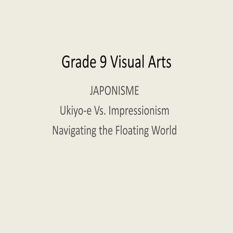 Grade 9 visual arts presentation | PPTX