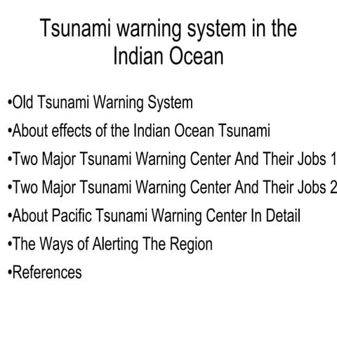Tsunami warning system | PDF