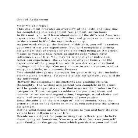 Graded AssignmentYour Voice ProjectThis document provides an.docx