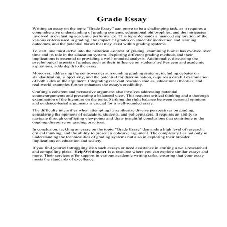 Grade Essay. . 013 Essay Example Grade Writing Thatsnotus | PDF