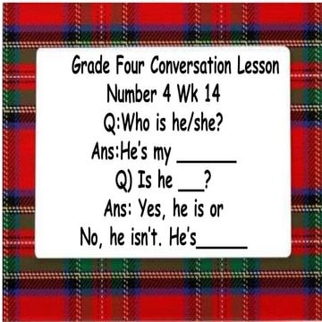 Grade four conversation Lesson Four | PPTX