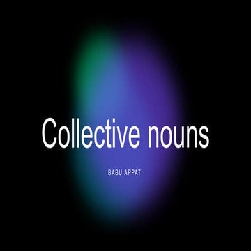 Grade III English 9 collective nouns. | PPTX
