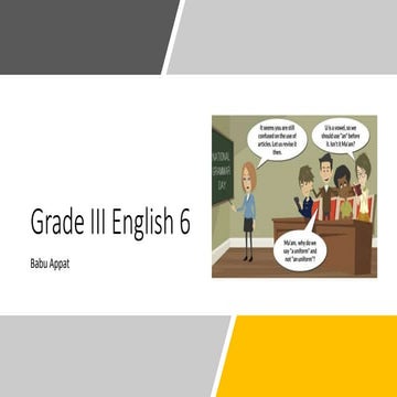 Grade III English 6 | PPTX