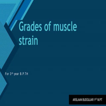 Muscle Strain Grades