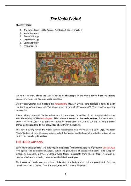 The Vedic Period | PPTX | Hinduism | Religion & Spirituality