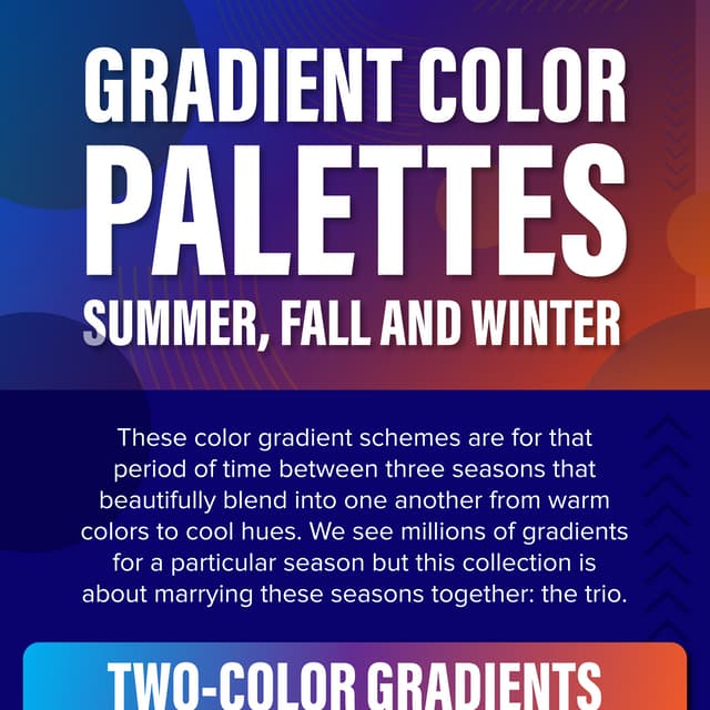 [Infographic] Gradient Color Palettes Collection | PDF