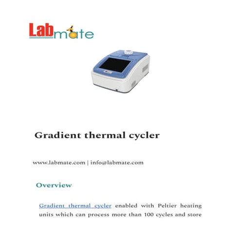 Gradient thermal cycler | PDF