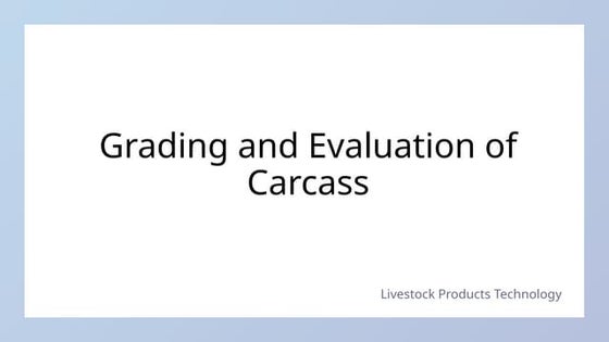 Grading, quality and standardization of meat. Group 2.pptx | Barbecues ...