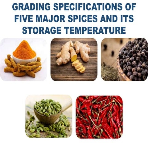 Grading Specifications of Five Major Spices | PPTX