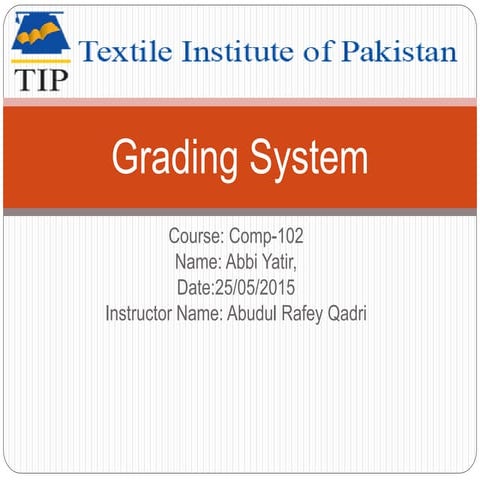 Grading system tip | PPTX