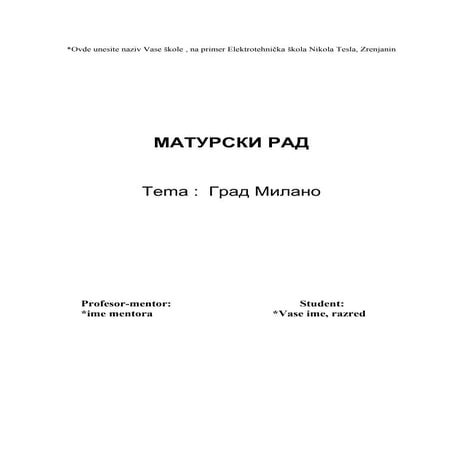 Grad milano italija | PDF