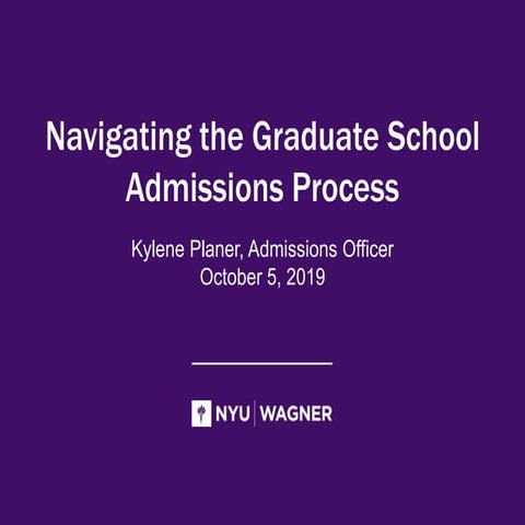 Navigating the Graduate School Admissions Process | PPT