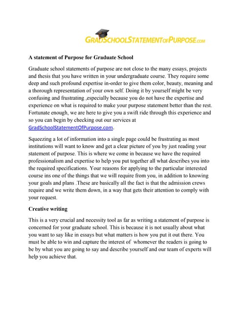 Sample Statement of Purpose | PDF