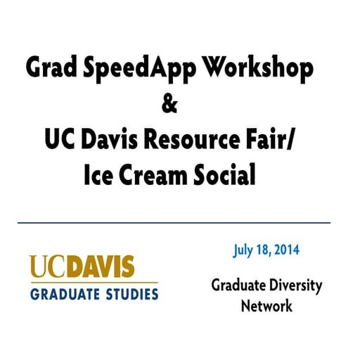 Grad school application workshop - slides and handout | PPT