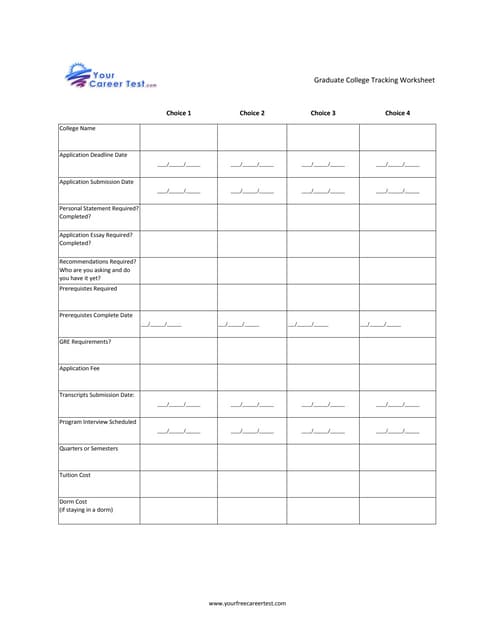 Student Academic Planner - Semester-based Worksheet