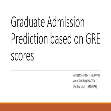 Graduate admissions predictor | PPTX