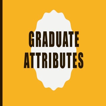 UWS Graduate Attributes | PPTX