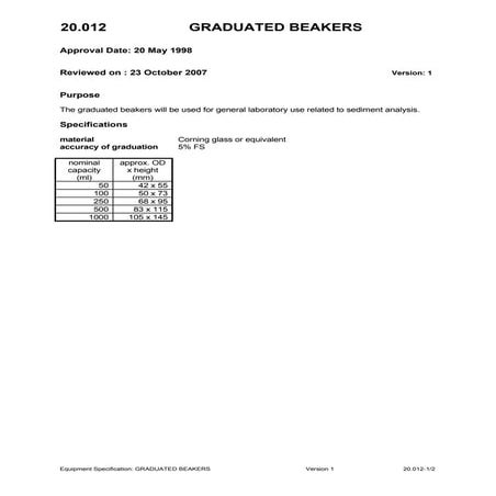 Graduated beakers | PDF