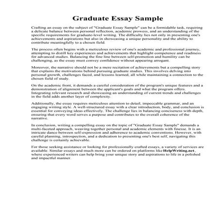 Graduate Essay Sample. 001 Essay Example Graduate School Sample ...