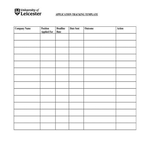 Application tracking form | DOC