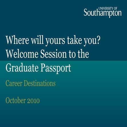 Graduate Passport Welcome Session | PPT