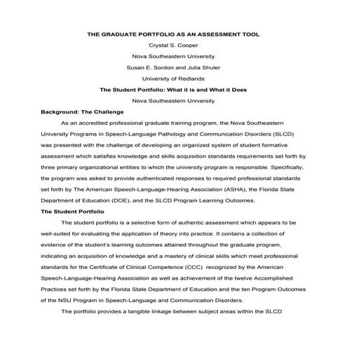 Graduate portfolio anam | PDF | Educational Assessment | Education