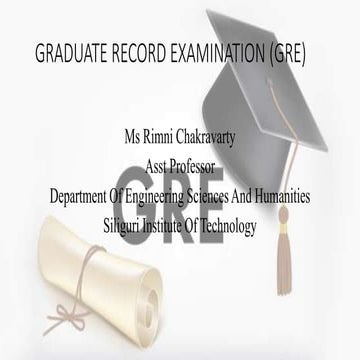 Graduate record examination (gre) | PPT