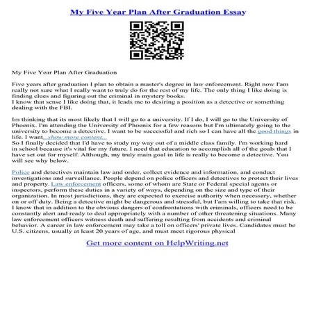 Graduate School Application Essay Sample