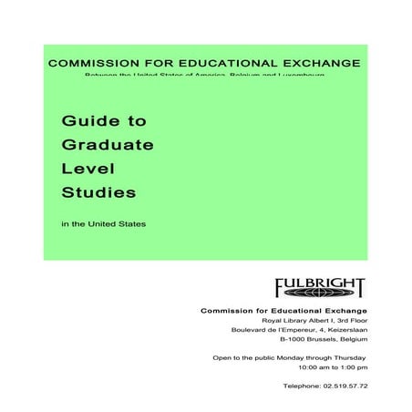 Guide to Graduate Level Studies | PDF