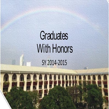 Graduates with Honors 2014-2015 | PPT