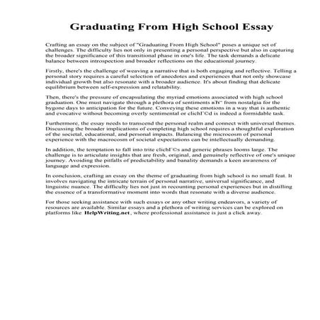 Graduating From High School Essay.pdf