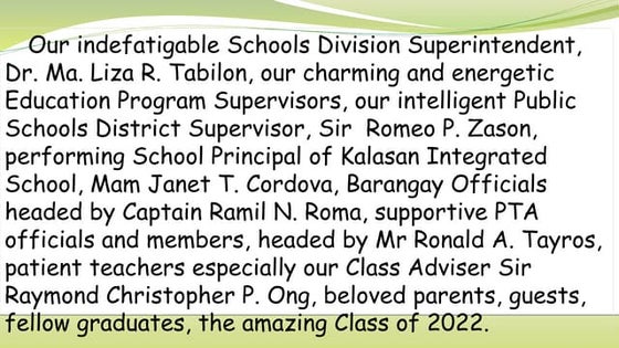 Graduation closing remarks | DOC