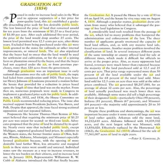 Graduation act-1854-summary | PDF