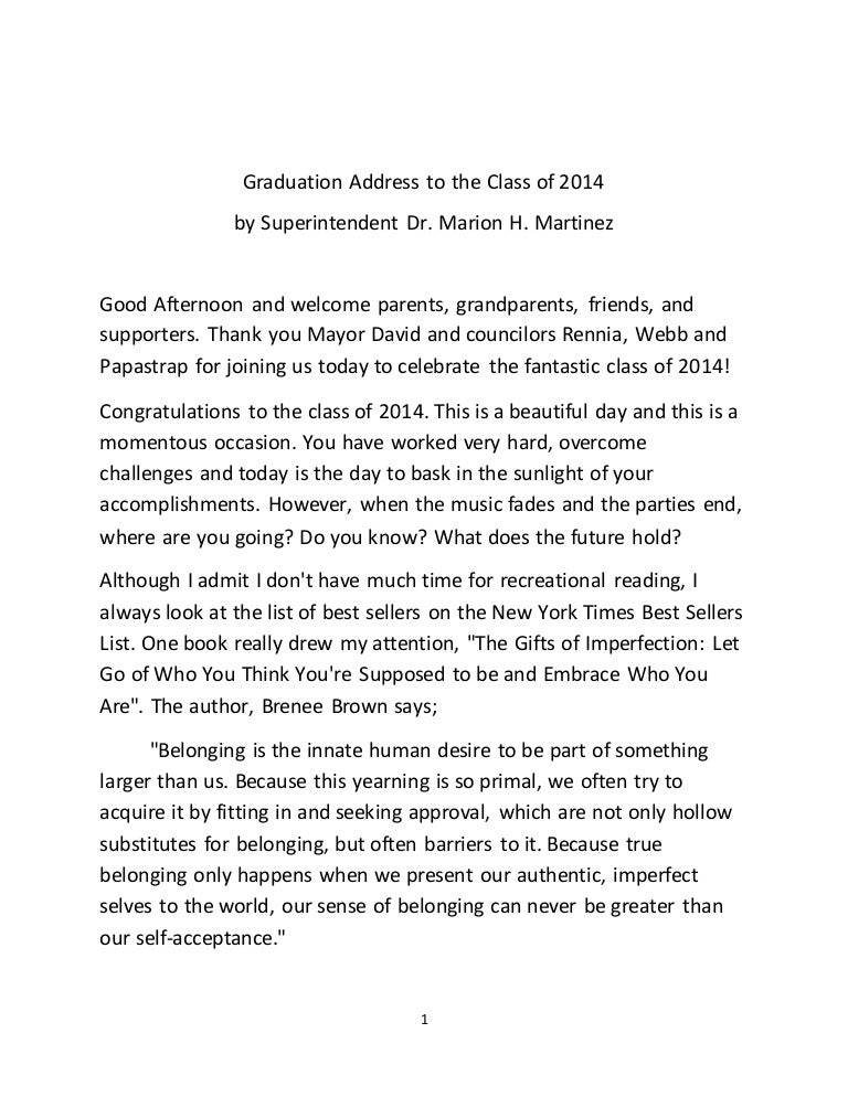 Graduation Address To The Class Of 2014 graduation-address-to-the-class-of-2014