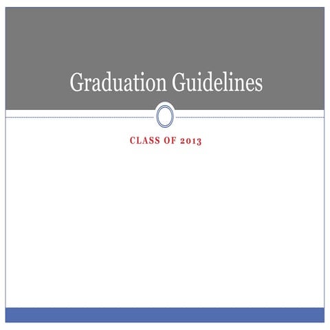 Graduation Guidelines - Class of 2013 | PPTX