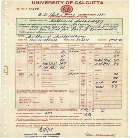 Graduation_Part1_Marksheet | PDF