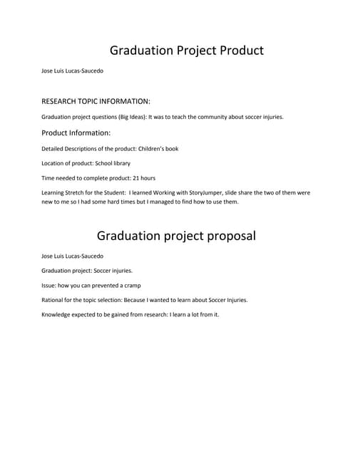 Graduation project sample résumé.docx jose | PDF