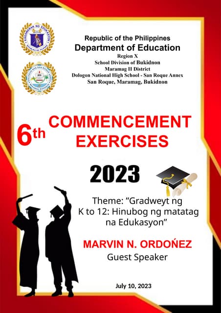 Graduation ceremony script for elementary | DOCX