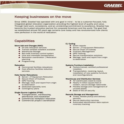Graebel Commercial Workplace Services | PDF